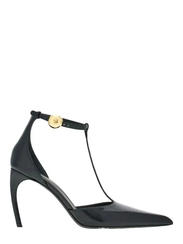 FERRAGAMO T-strap Pointed-toe Pumps - Black