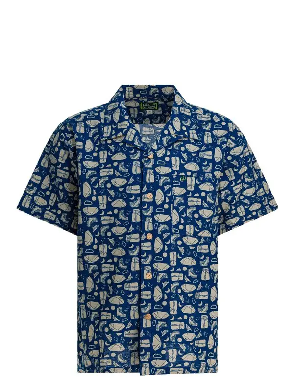 MONTBELL Buttoned Pattern Shirt - Blue