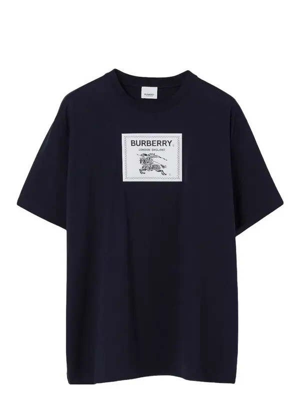 Burberry Logo Detailed Crewneck T-shirt - Black