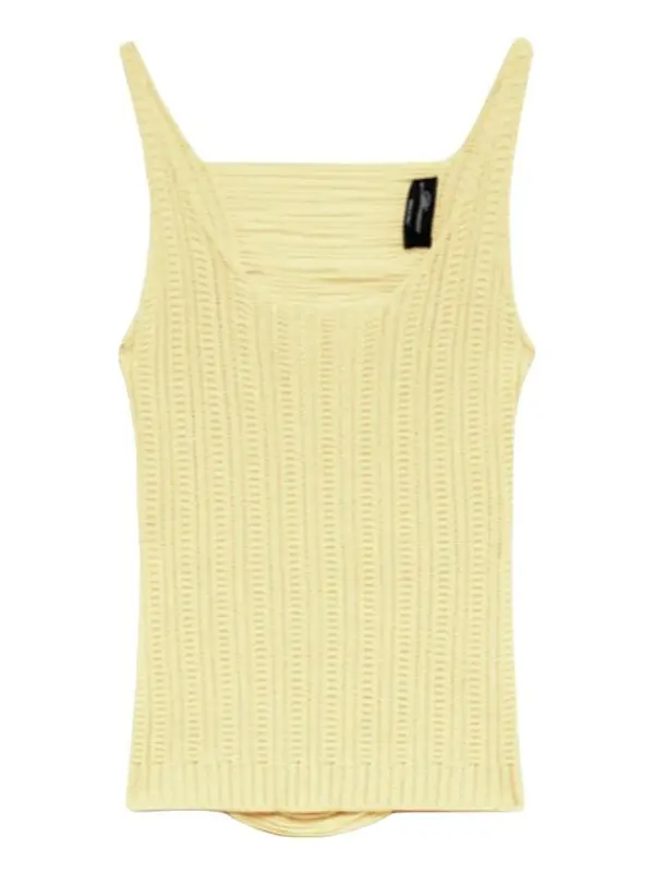 Blumarine Knitted Tank Top - Yellow
