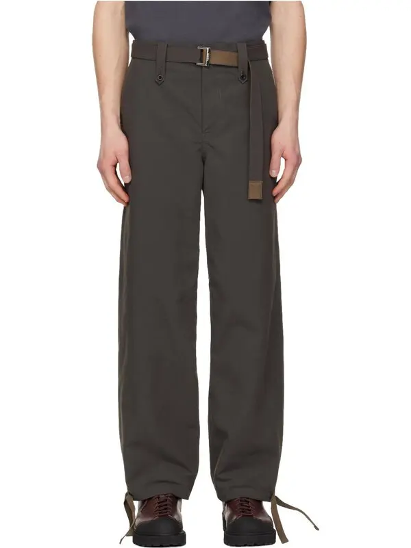 Sacai Belted Trousers - Khaki