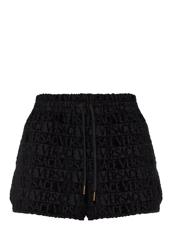 Versace Jacquard Logo Shorts - Black