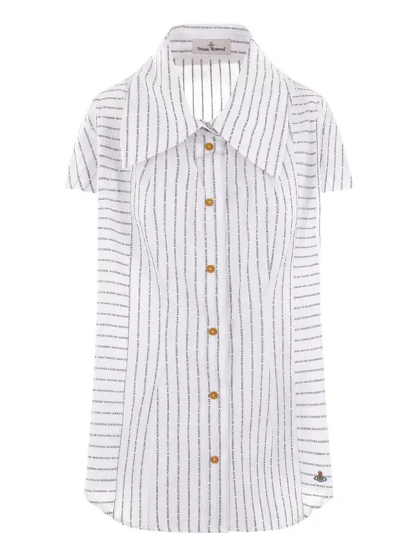 VIVIENNE WESTWOOD Striped Poplin Shirt - White