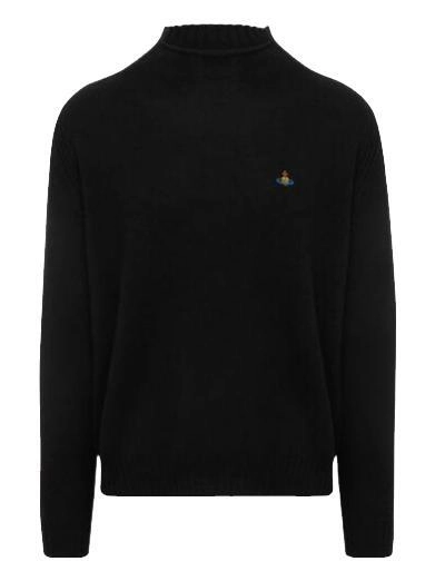 VIVIENNE WESTWOOD Long Sleeve Sweater With Graphic Detail - Black