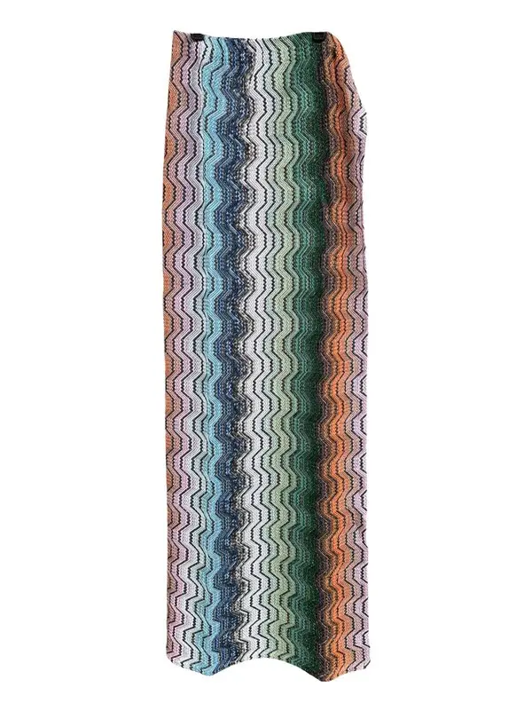 Missoni Zigzag Knit Wrap Beach Skirt - Multicolor