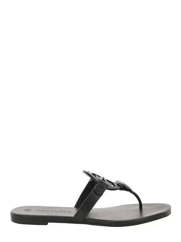 Tory Burch Miller Soft Logo-plaque Sandals - Black