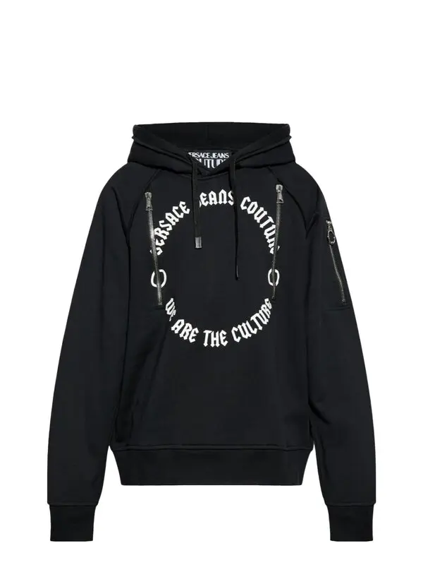 Versace Logo Hoodie - Black