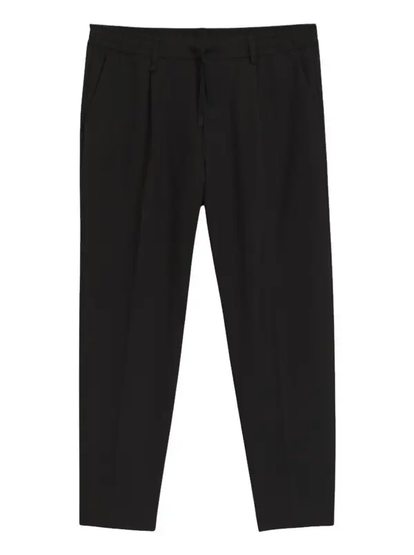 Hugo Boss Drawstring Tapered Fit Trousers - Black