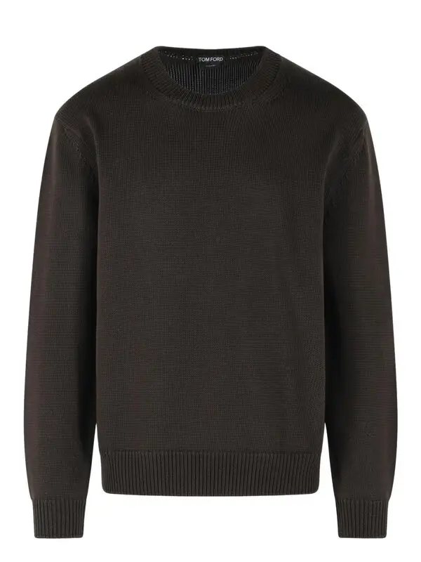 TOM FORD Long-sleeved Crewneck Jumper - Black