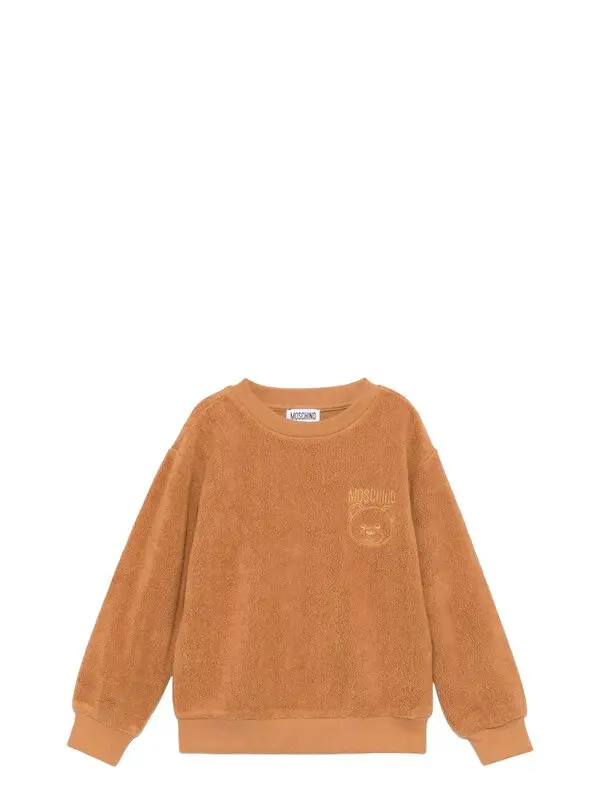 Moschino Fleece Sweatshirt With Crew Neck - Brown