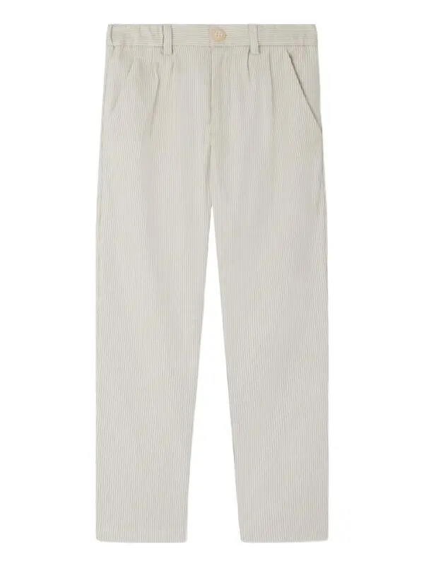 Bonpoint Striped Casual Pants - White