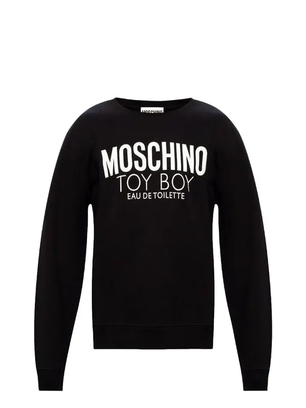 Moschino Logo-print Drawstring Hoodie - Black