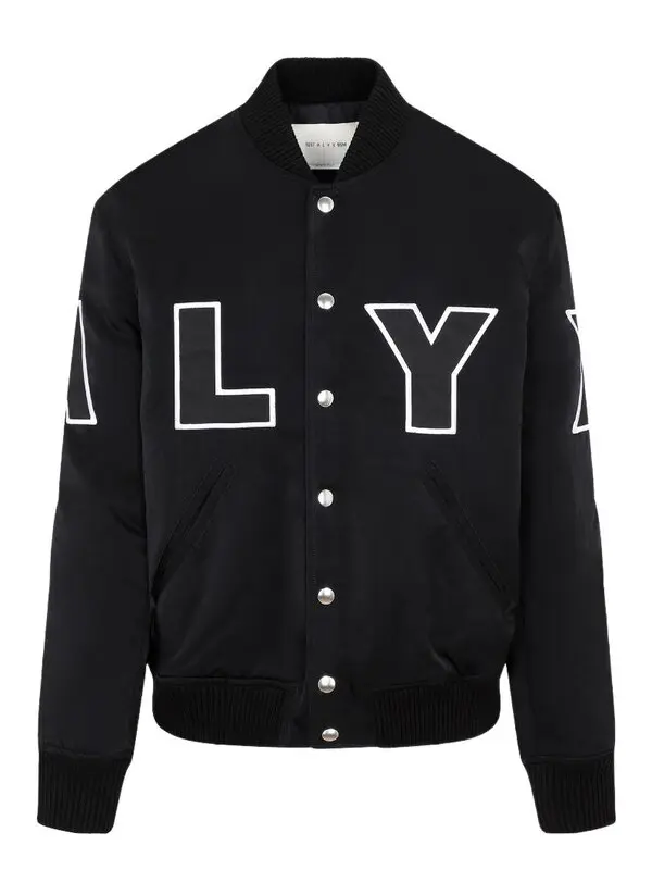 1017 Alyx 9sm Embroidered Logo Varsity Jacket - Black