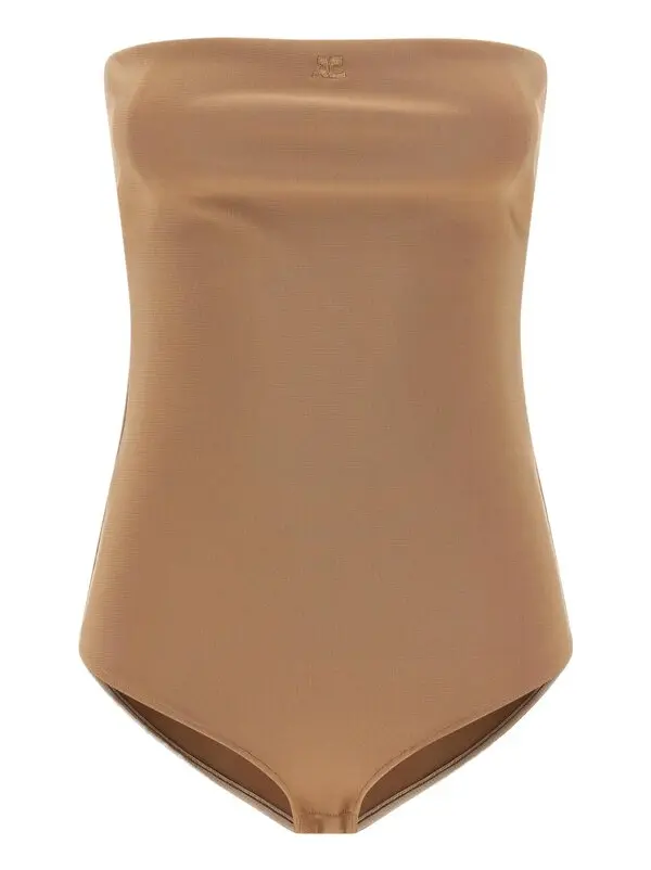 COURREGES Bustier Lingerie Jersey Bodysuit - Brown