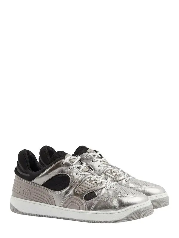 Gucci Basket Panelled Sneakers - Gray