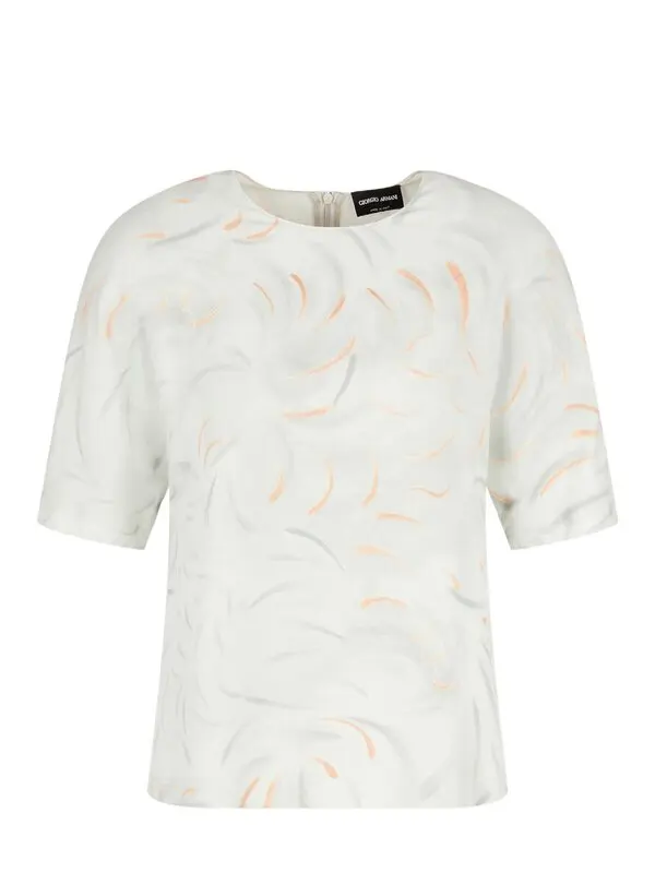 Giorgio Armani Mulberry Silk T-shirt - White