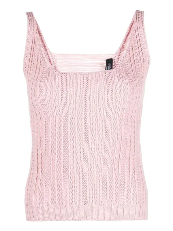 Blumarine Knitted Sleeveless Top - Pink
