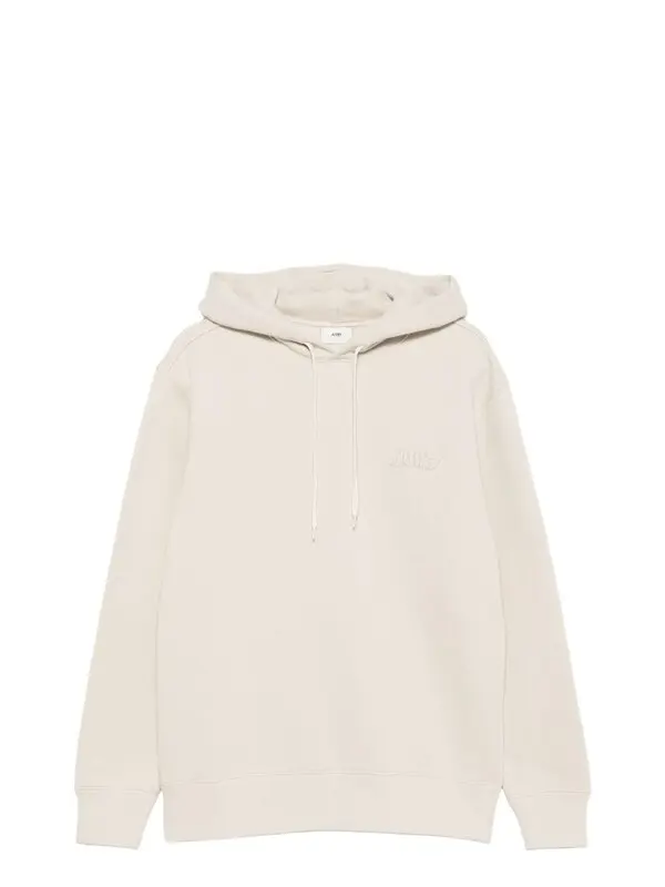AUTRY Embroidered Logo Hoodie - Beige