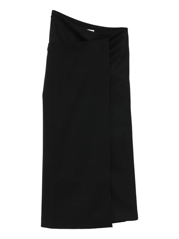 ENTIRE STUDIOS Asymmetric Wrap Skirt - Blackwool