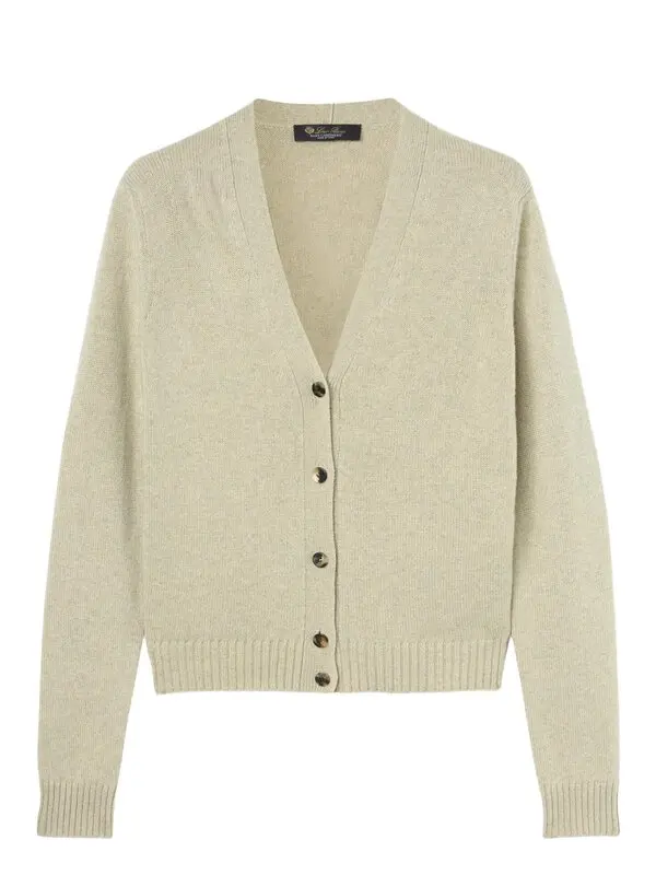 Loro Piana Long-sleeved V-neck Cardigan - Nude
