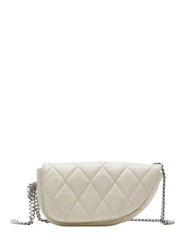 Burberry Shield Lock Quilted Shoulder Bag - Almond-colored