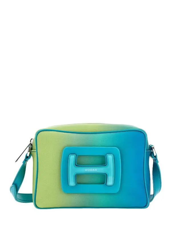 Hogan Logo Plaque Shoulder Bag - Green