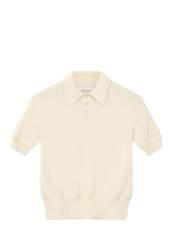 MAISON MARGIELA Knit Polo Shirt - Nude