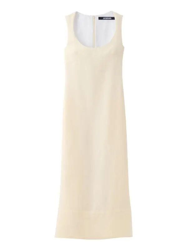 Jacquemus Tablier Scoop-neck Dress - Nude