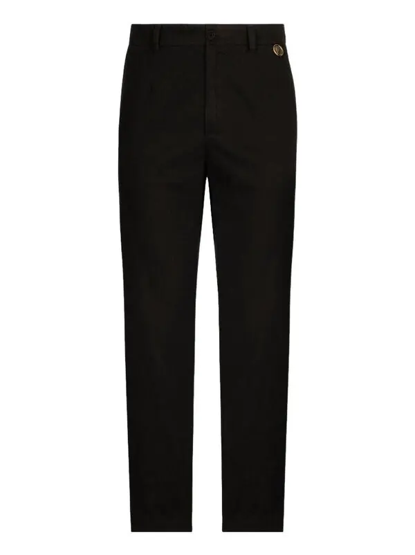 Dolce & Gabbana Coin Detailed Gabardine Pants - Black