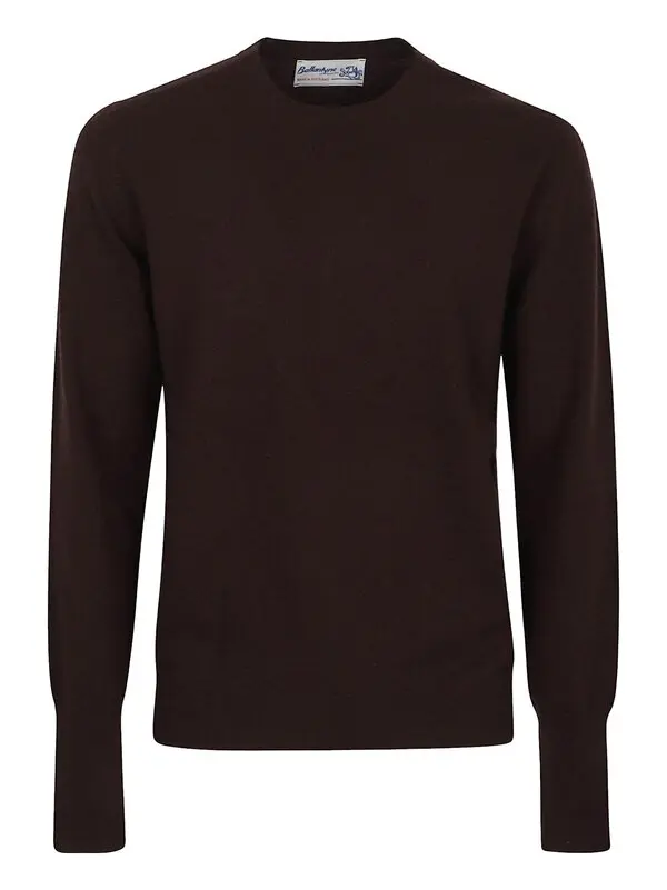 BALLANTYNE Crewneck Knitted Jumper - Tobacco
