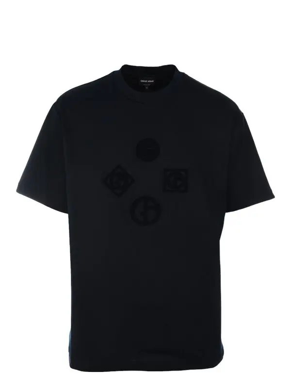 Giorgio Armani Logo Details Short-sleeved T-shirt - Black
