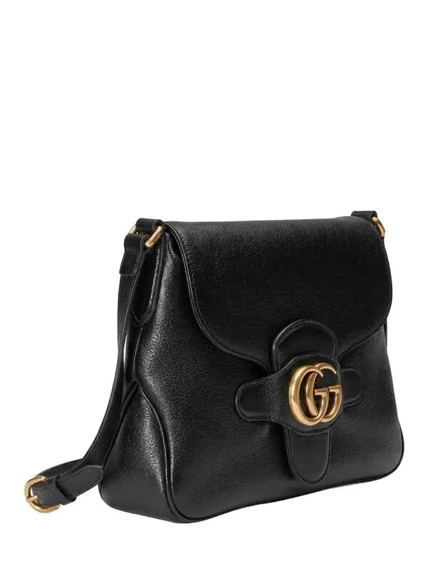 Gucci Small Double G Messenger Bag - Black