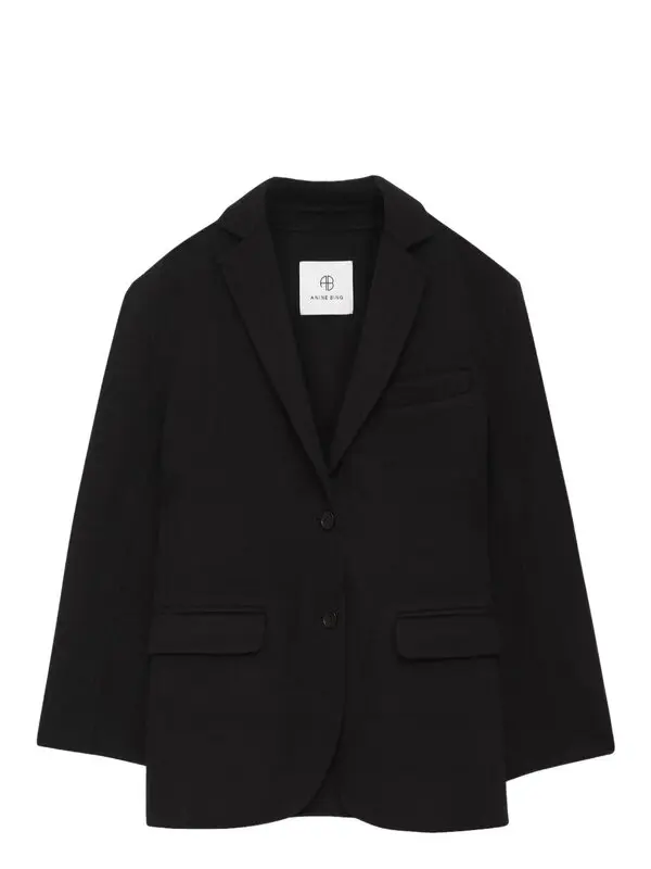 ANINE BING Single-breasted Blazer - Black