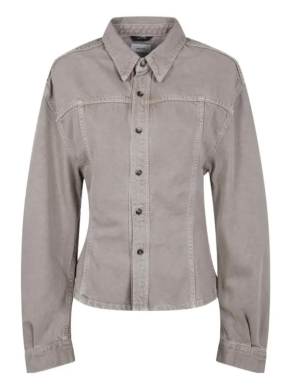 HAIKURE Button-detailed Cotton Shirt - Gray