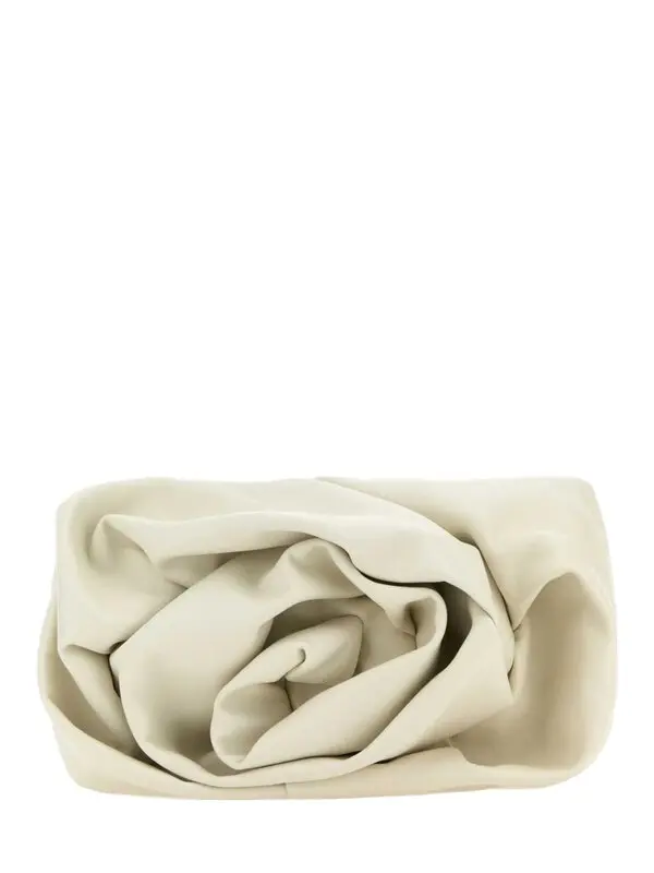 Burberry 3d Rose Ruched Clutch Bag - Nude