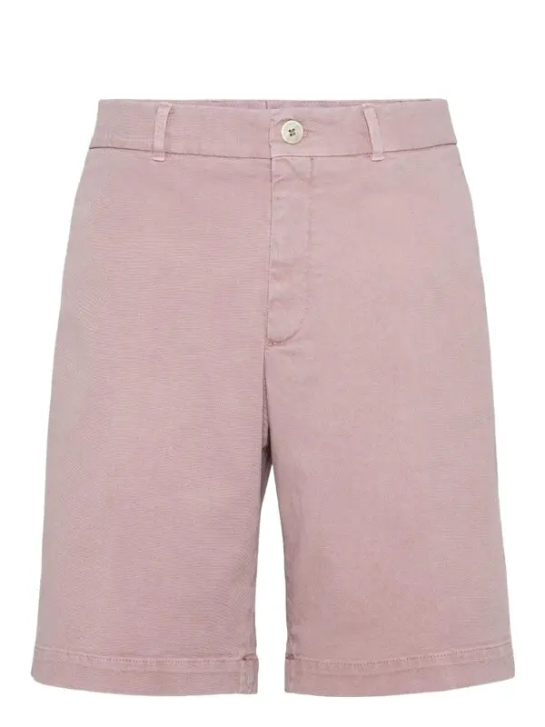 Brunello Cucinelli Denim Bermuda Shorts - Nude