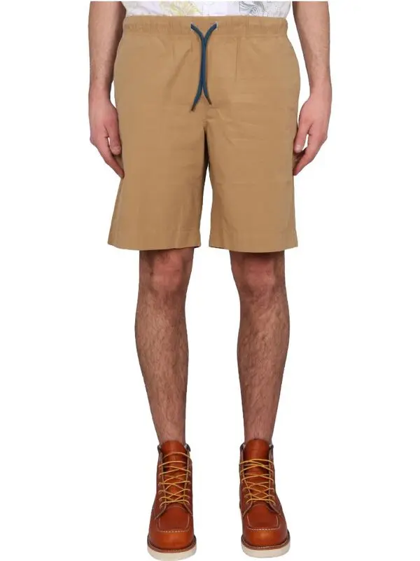 Paul Smith Logo Patch Drawstring Shorts - Nude