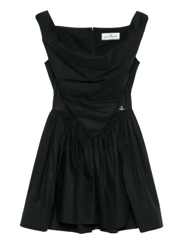 VIVIENNE WESTWOOD Orb Embroidered Mini Dress - Black