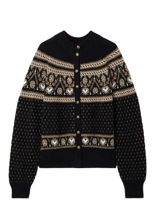 Khaite Long-sleeved Knitted Shirt With Pattern - Black