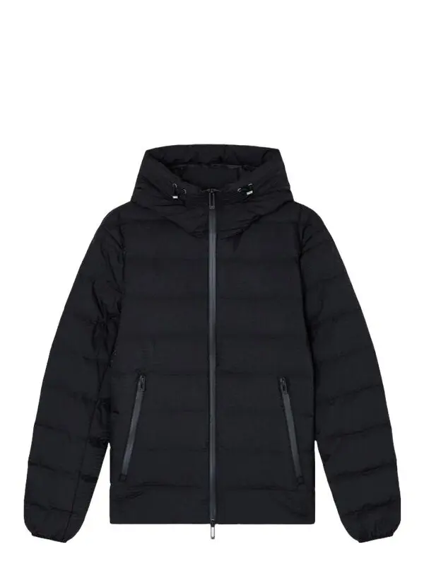 Emporio Armani Zip-up Hooded Padded Jacket - Black