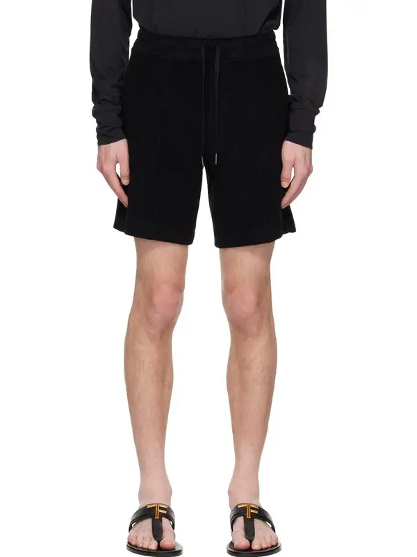 TOM FORD Towelling-finish Deck Shorts - Black