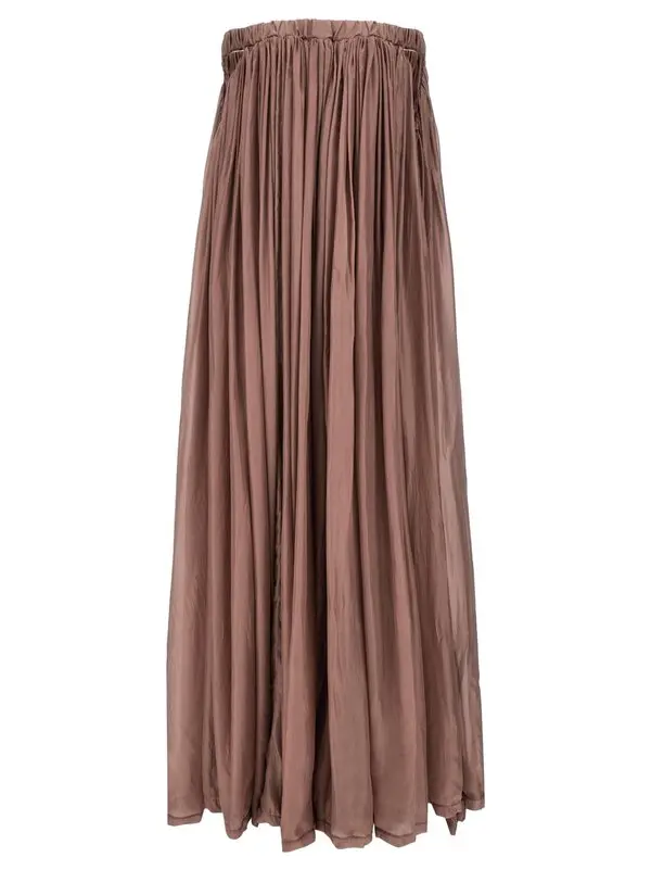 Rick Owens Pleated Maxi Dress - Brown