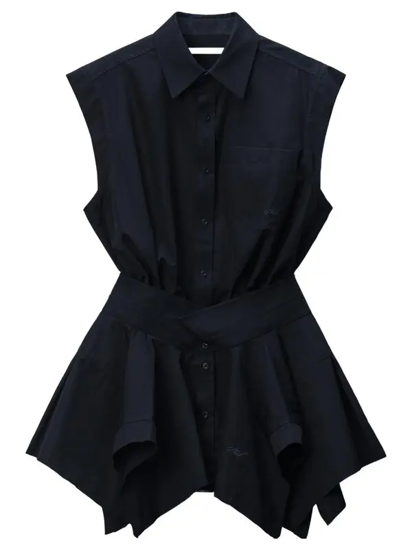 Alexander Wang Short-sleeved Mini Shirt Dress - Black