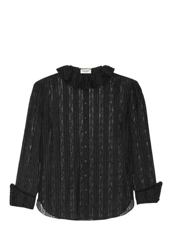 Saint Laurent Lace Shirt - Black