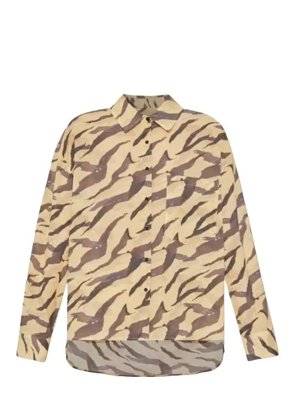 IRO PARIS Long Sleeve Shirt With Classic Collar And Pockets - Nude