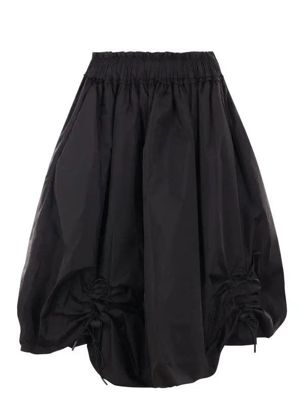 Simone Rocha Ruched Puffball Shell Skirt - Black