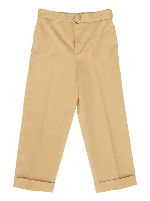 JIL SANDER Mid-rise Belted Trousers - Nude