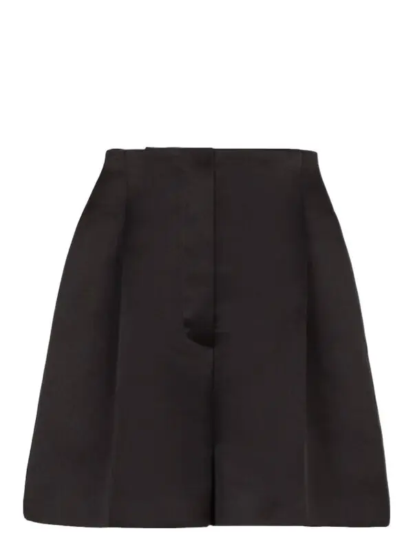 Fendi Tailored Silk Shorts With Pleats - Black