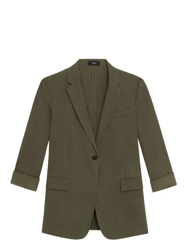 Theory Single-button Lapel Jacket - Brown