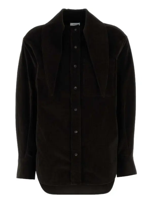 FERRAGAMO Long Sleeve Shirt - Dark Brown
